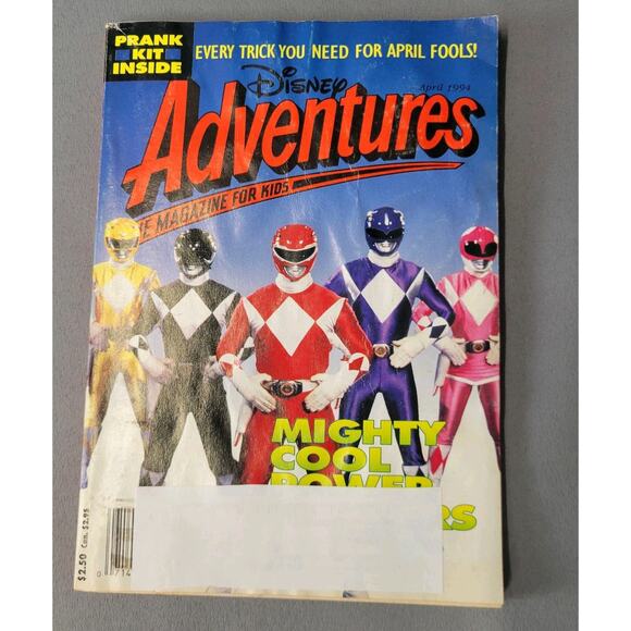 Disney | Other | Disney Adventure Magazine Kids April 994 Power Rangers ...